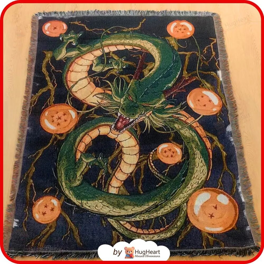 Гобелен Dragon Ball Shenron 160 х 130 см Плед-покрывало с ярким принтом