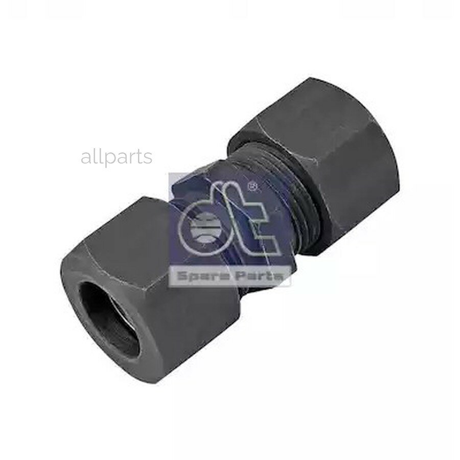 DT SPARE PARTS 960007 соединитель ! прямой под ключ (для трубок 15mm)\MAN, MB Actros, Axor
