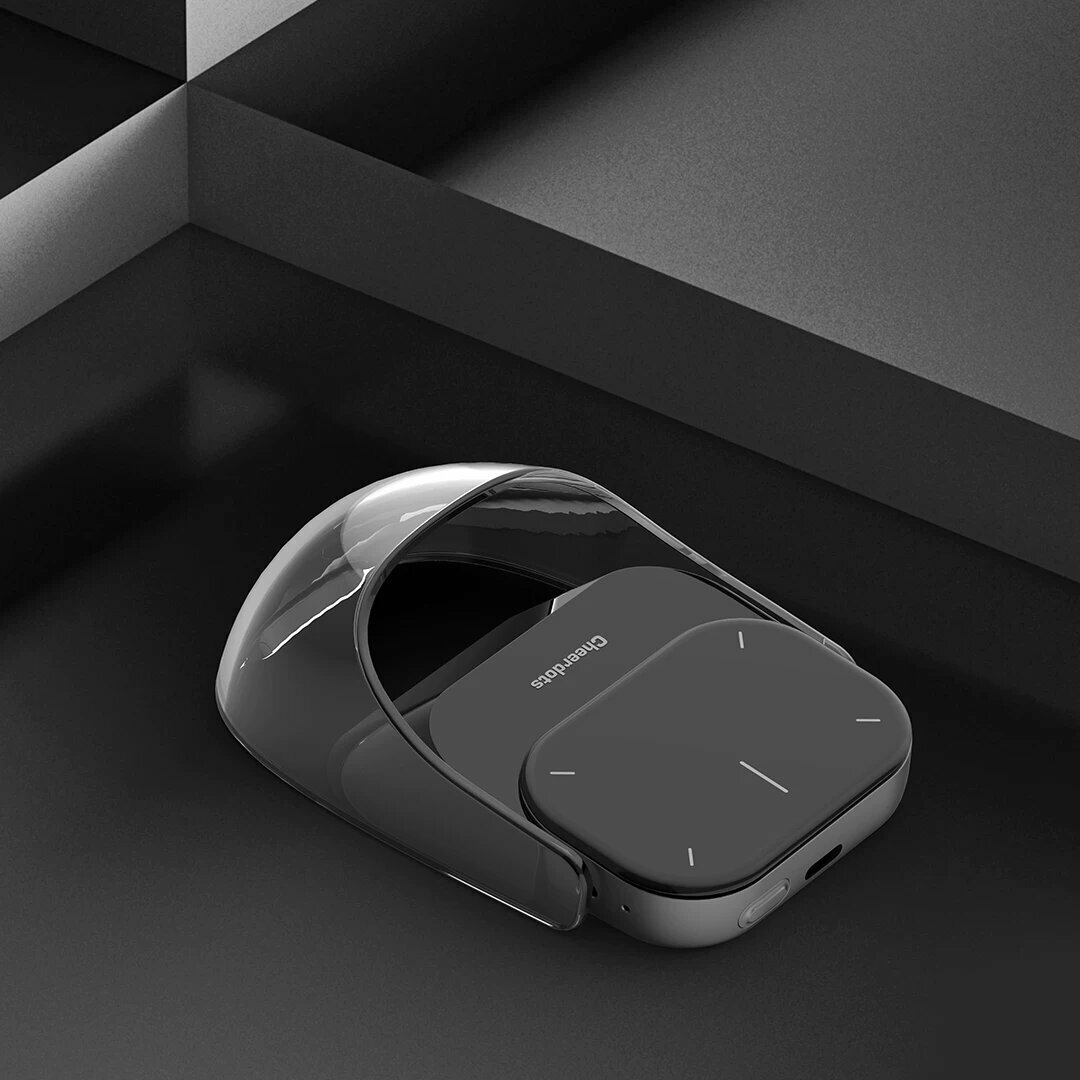 Беспроводная легкая 3-в-1 мышь-пульт Cheerdots2 Air Mouse POD2 с сенсорной панелью для презентаций Чёрная модель ИИ