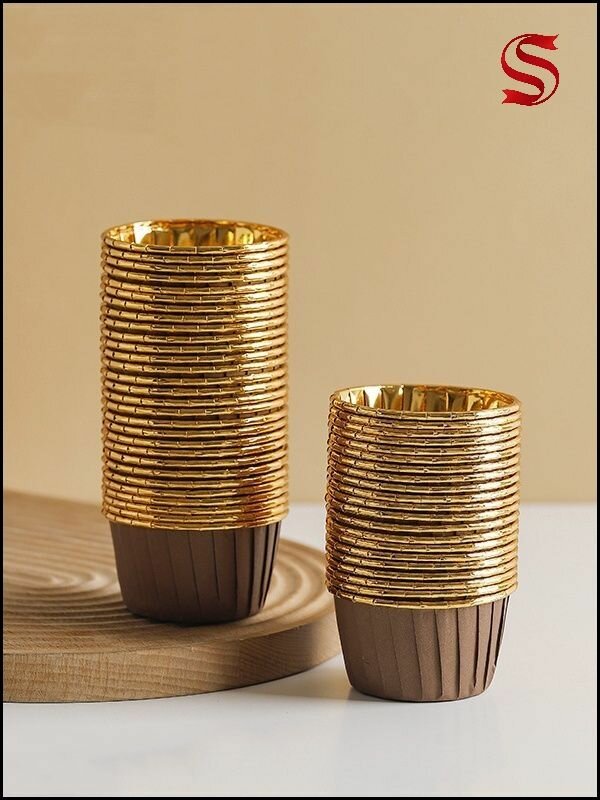 Круглые формы для запекания капкейков, маффинов, кексов,50 шт