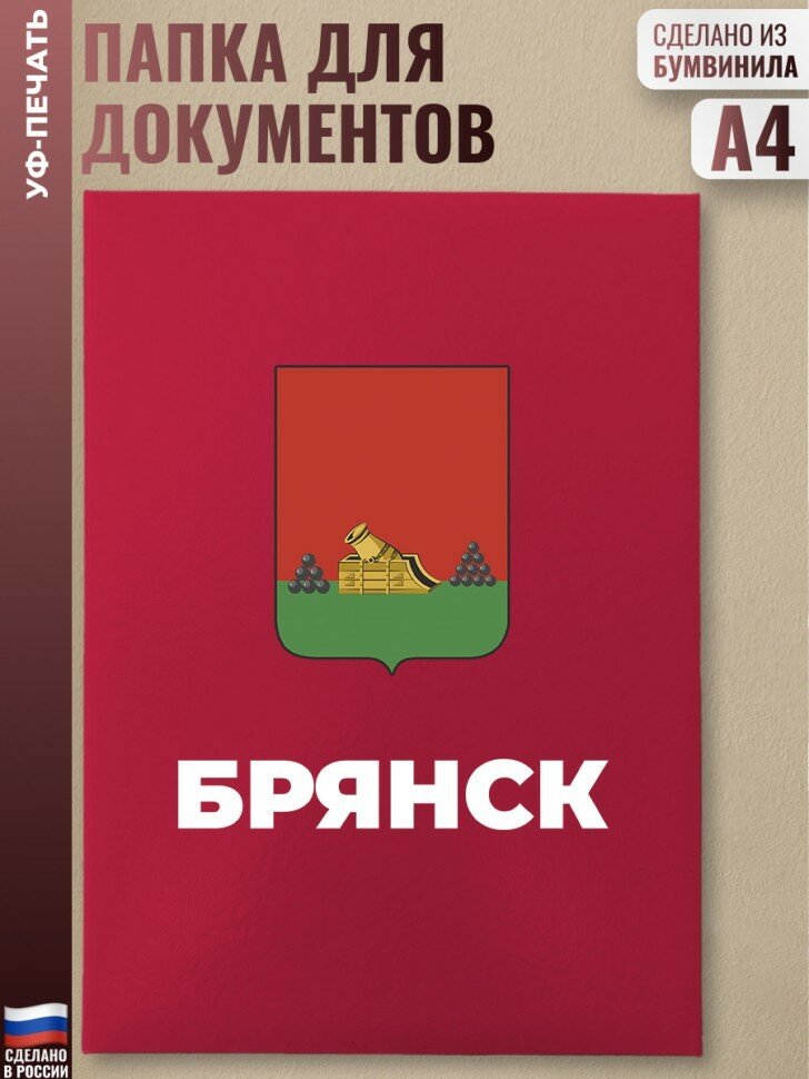 Адресная папка "Брянск" красная