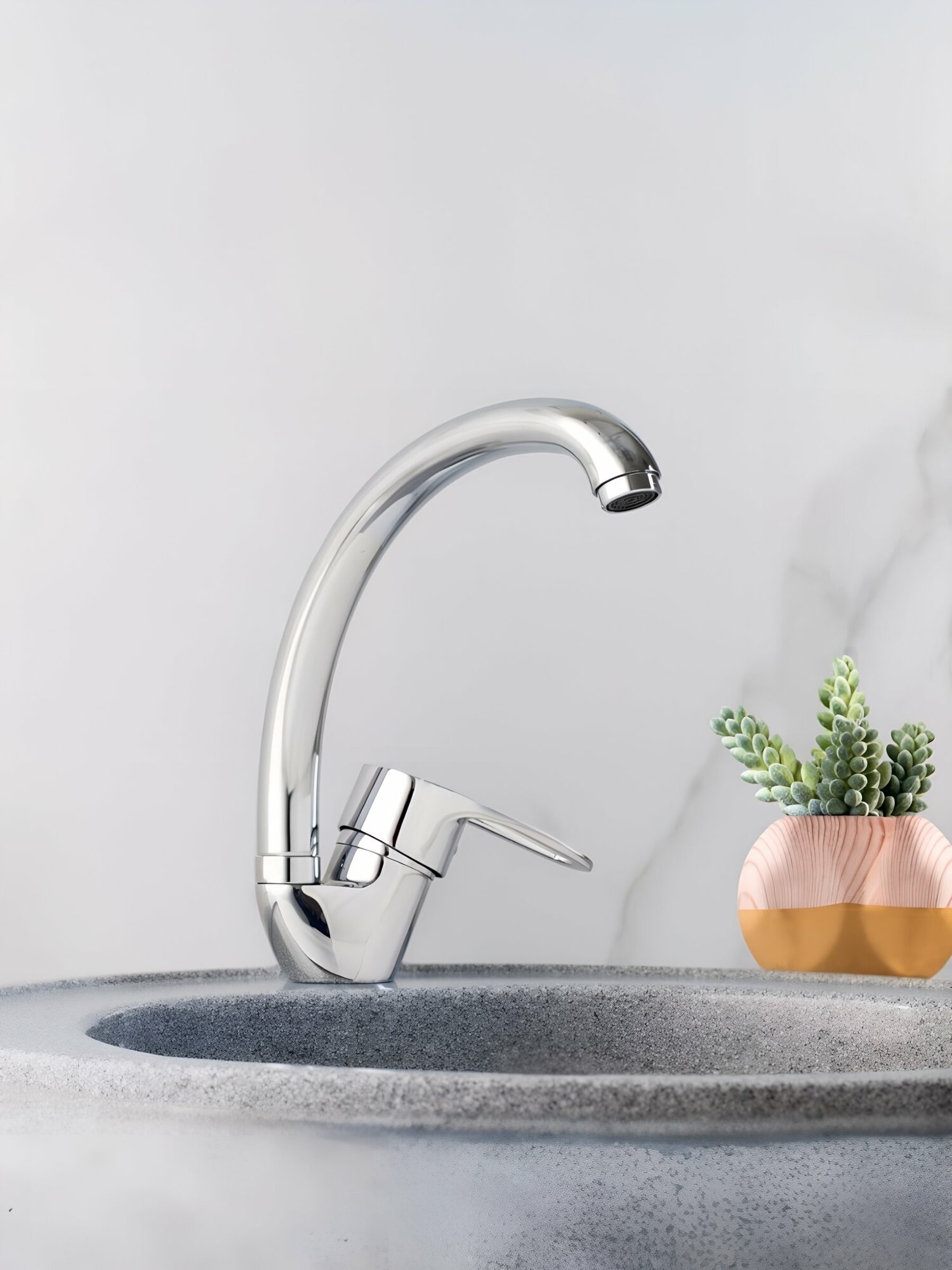 Смеситель для кухни, РМС, с картриджем, хром, SL52-011F