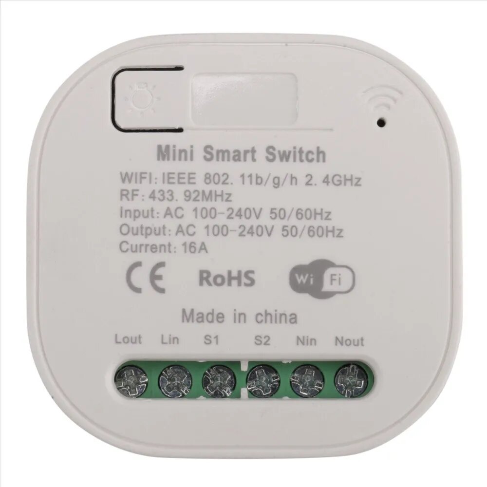 Приемник Tuya WIFI RF433, 16А, интеллектуальный беспроводной переключатель Wi-Fi, 433 МГц, таймер с дистанционным управлением совместим Home