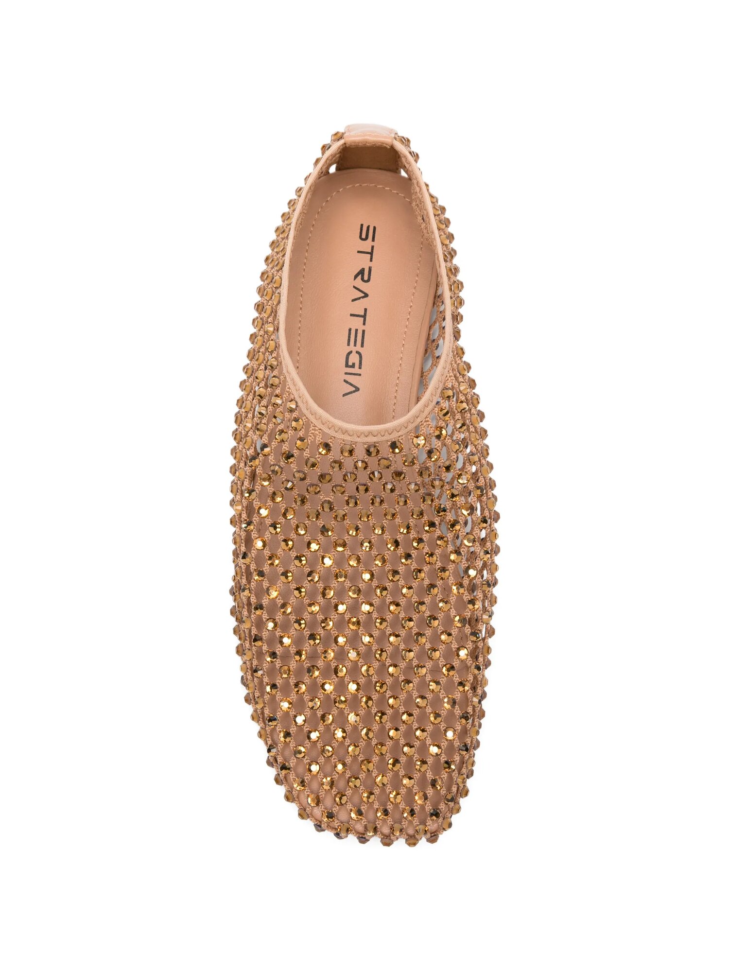 Балетки STRATEGIA Beaded ballet flats, размер 40, gold — фото 1