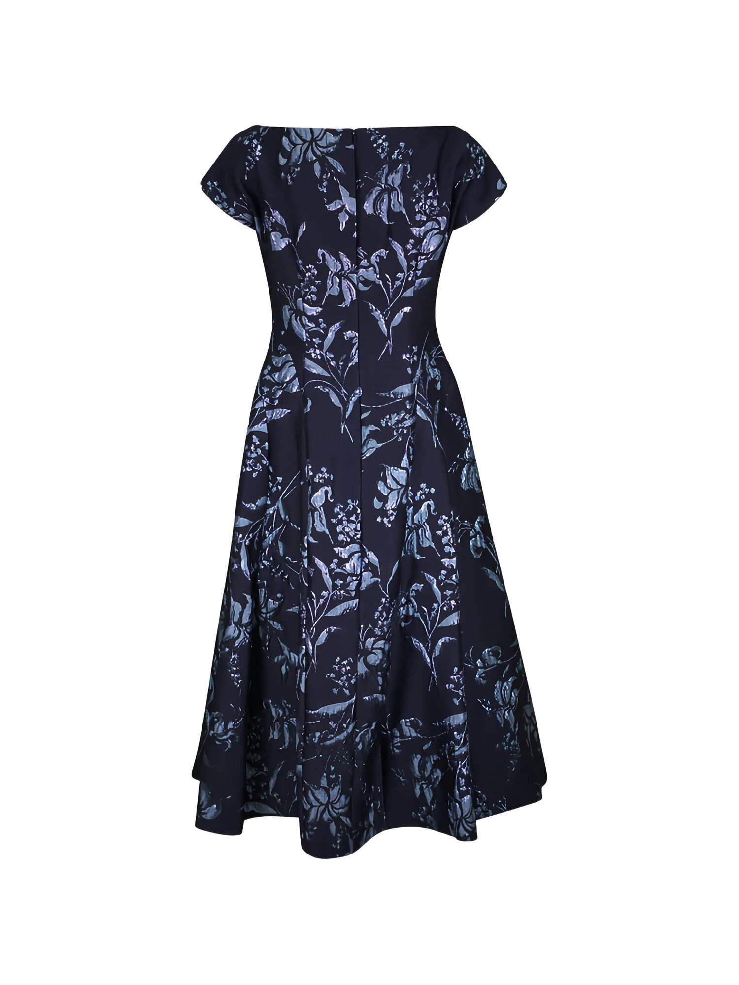 Платье Lela Rose Floral pattern midi dress, размер 6, blue — фото 1