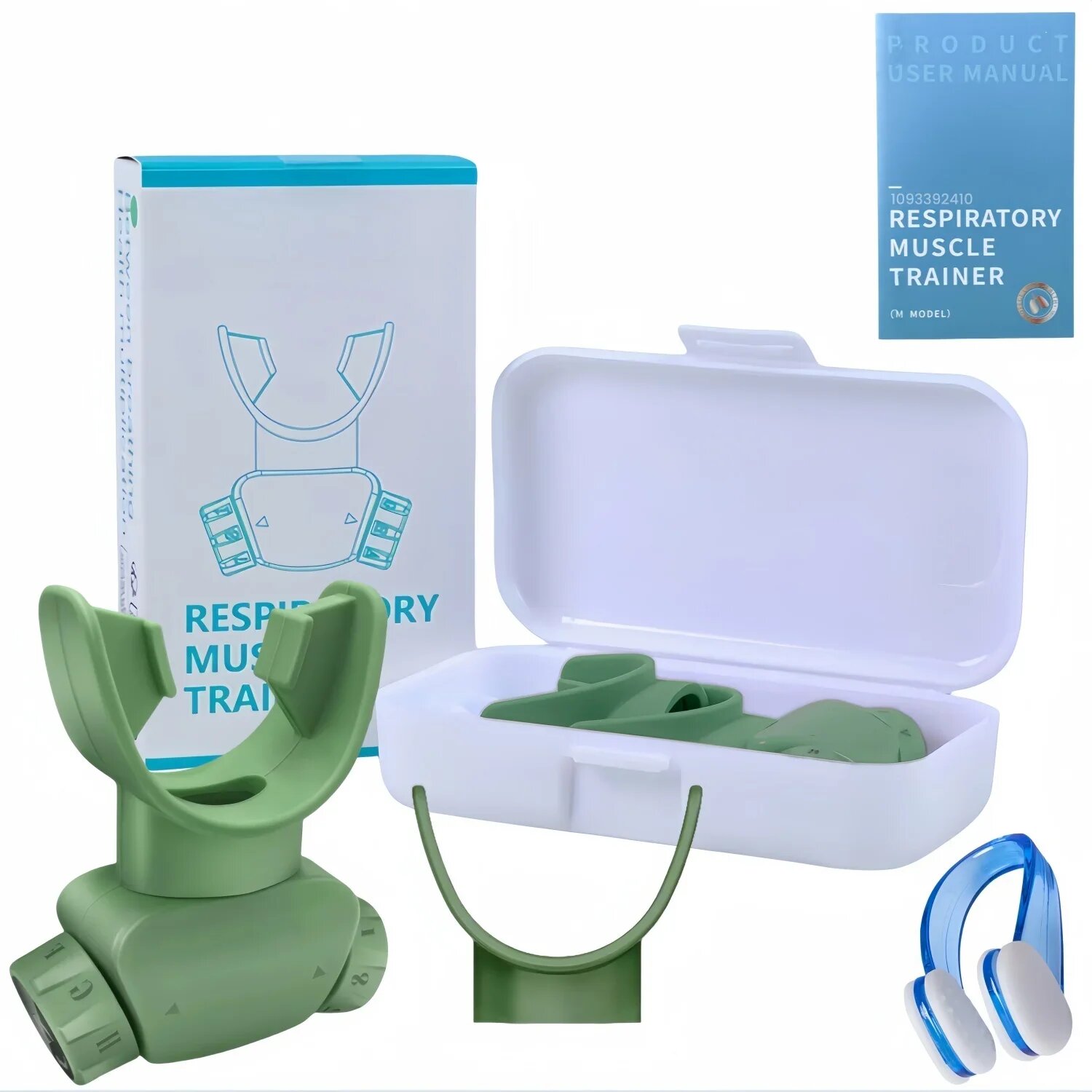 Тренажер для дыхания Adjustable Resistance зеленый