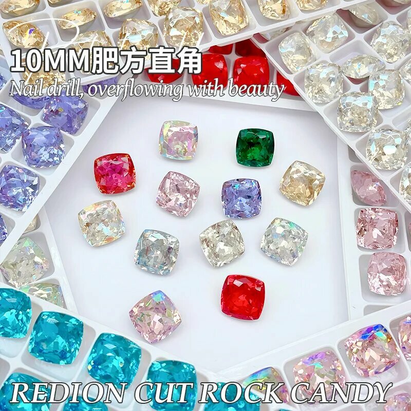 Кристаллы 10 мм, 30шт, цвет Random