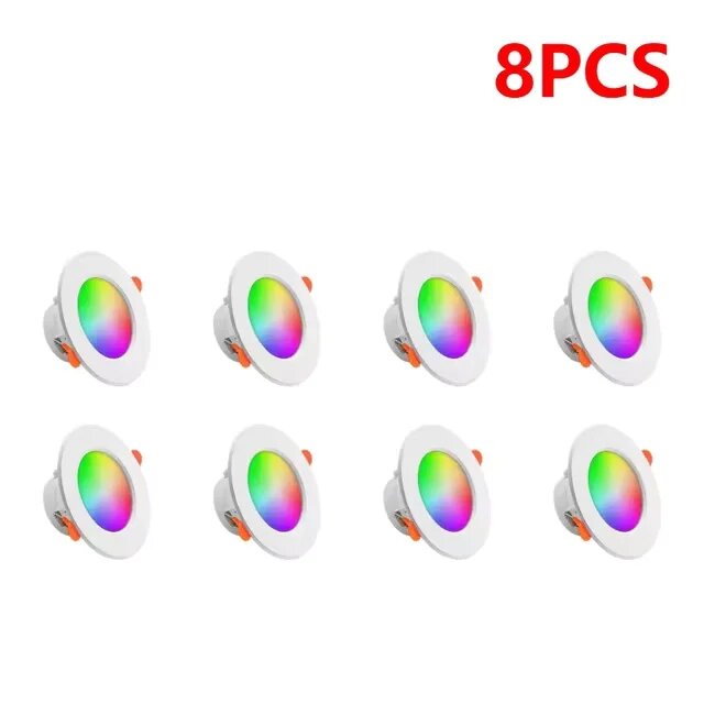 Светодиодные точечные светильники RGBW 15W, 8pcs