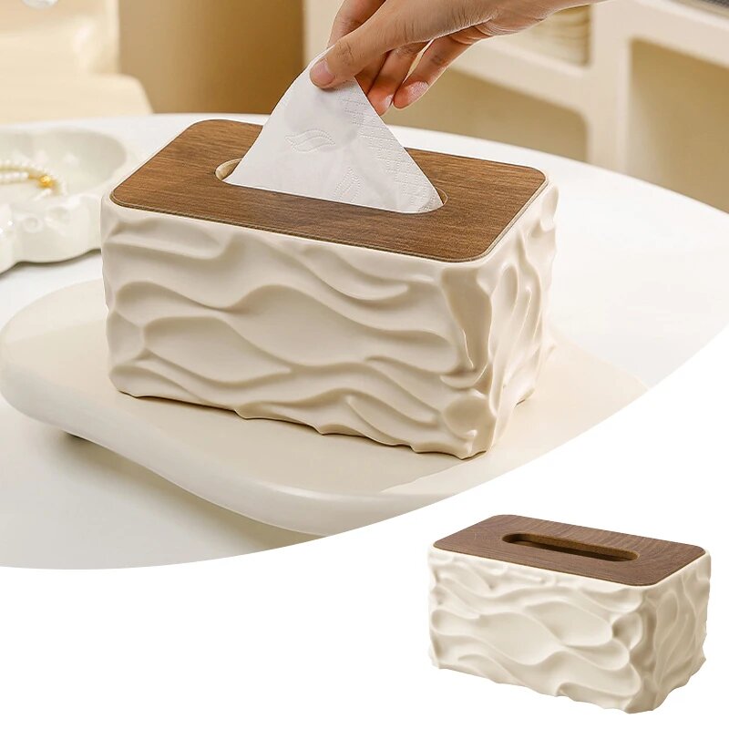 Держатель для салфеток Ivory с деревянной крышкой