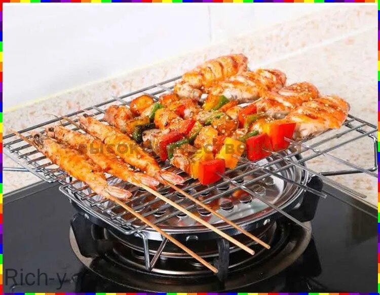 Газовая плита с функцией гриля и барбекю для дома