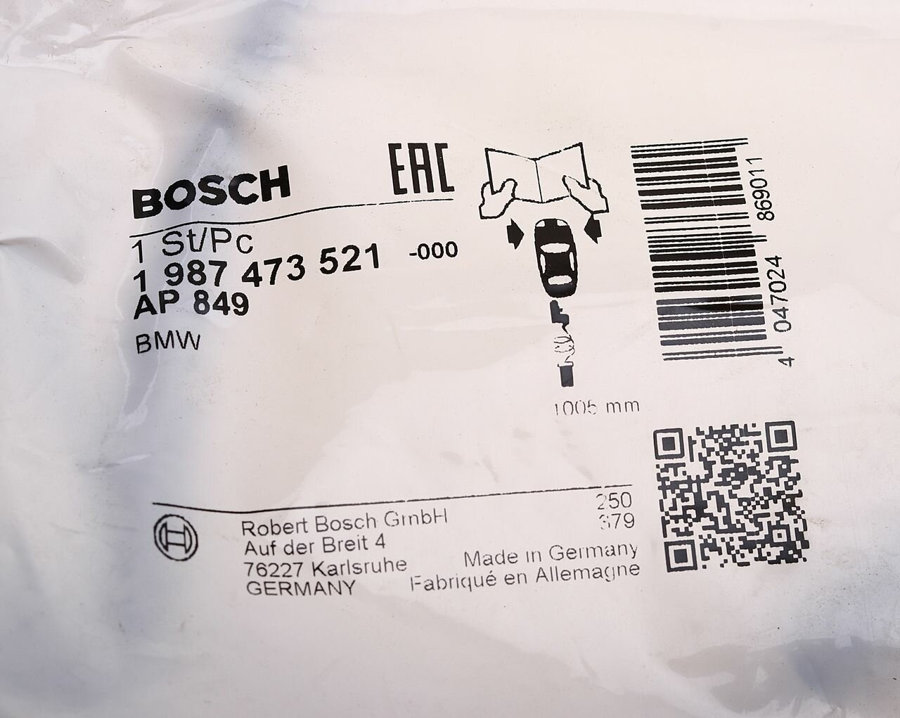Датчик износа тормозных колодок, для БМВ X5, X6 арт 1987473521 BOSCH