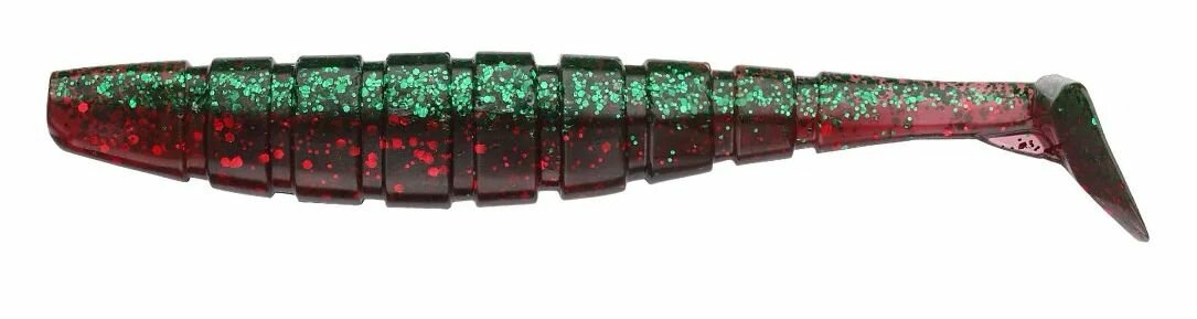 Приманка мягкая силиконовая рыболовная, виброхвост Frapp Flint 4" #PAL15 (6 шт/уп)