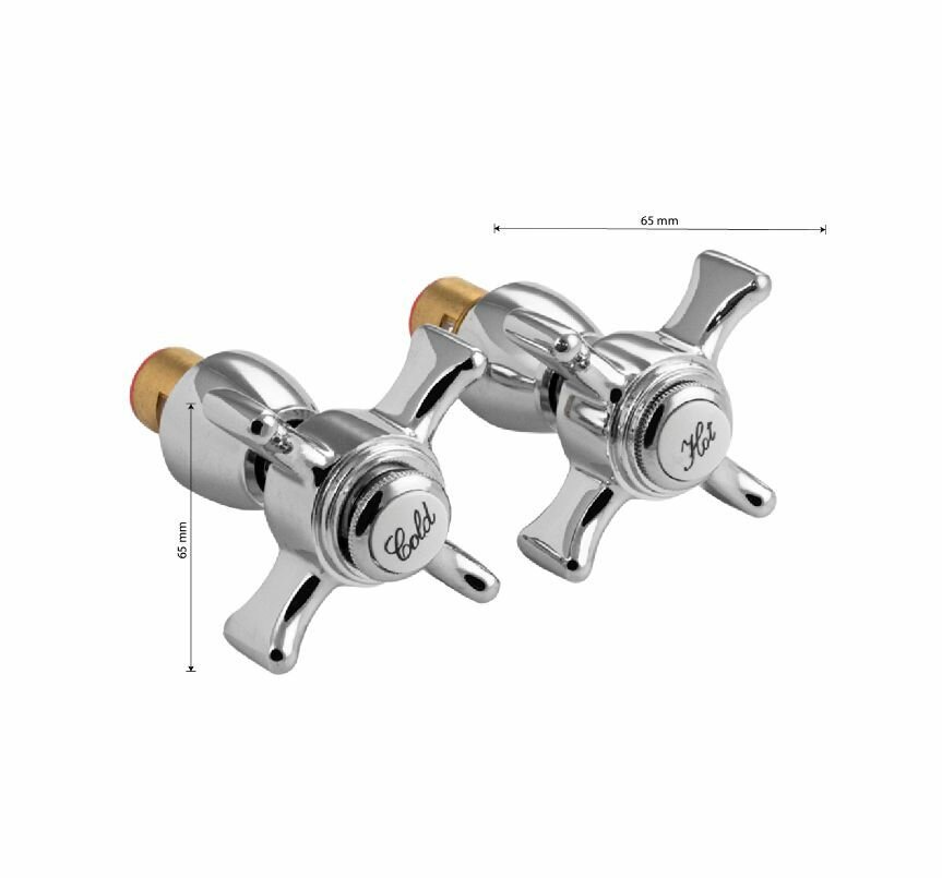 Комплект: кранбукса 1/2 м/к + маховик "крест"