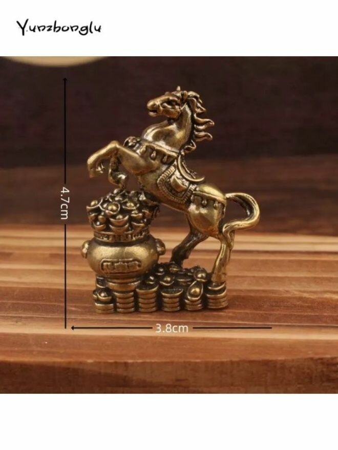 Эксклюзивная настольная композиция из меди, скульптура лошади yunzhonglu