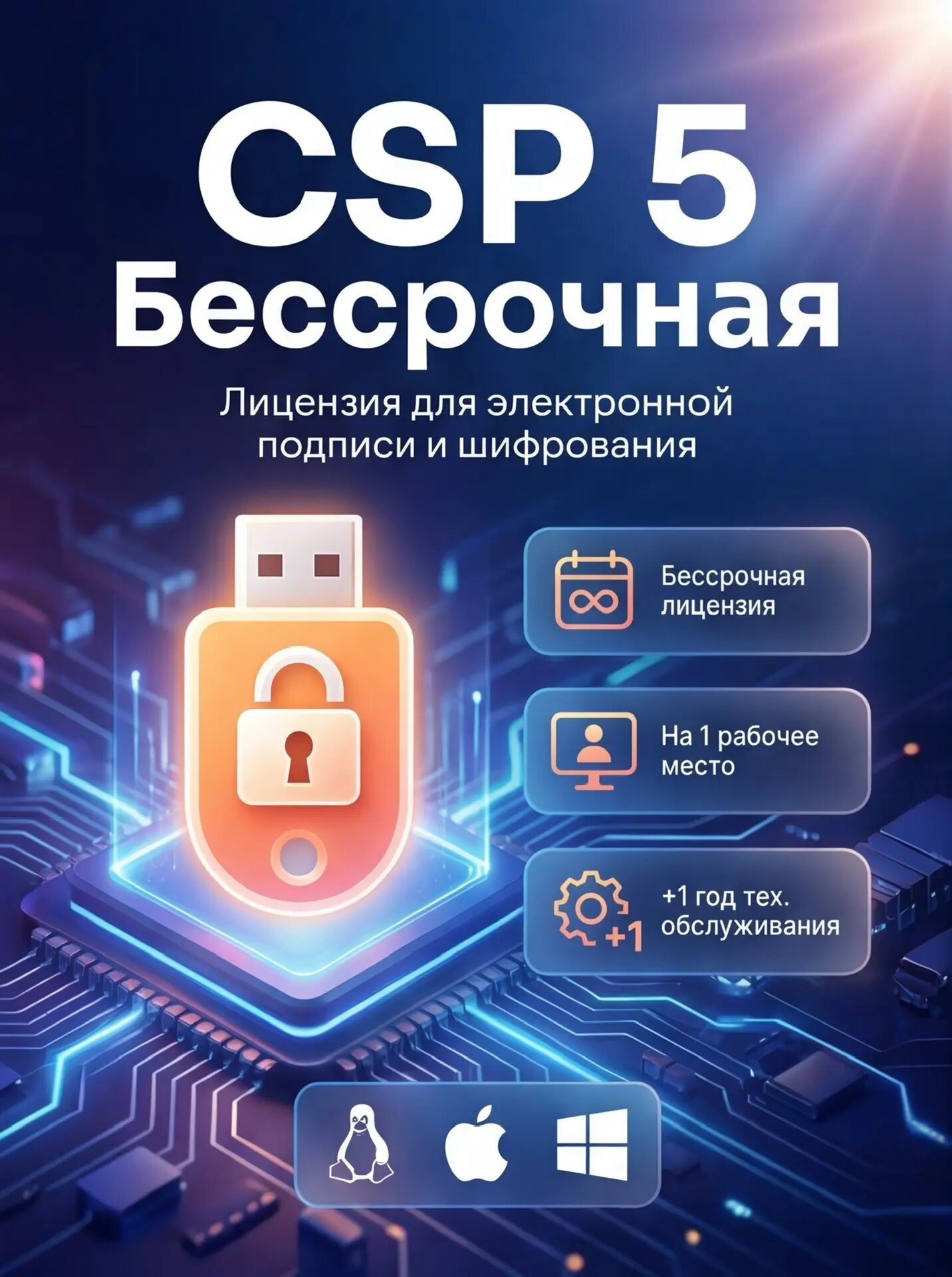 Система Электронной Подписи и Шифрования, версия 5.0 | Годовое ТО, для ПК, планшета, смартфона