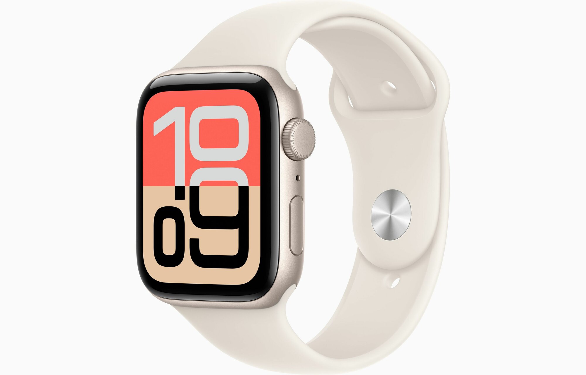 Умные часы Apple Watch SE3 GPS 44mm Starlight Aluminium Case with Starlight Sport Band - S/M