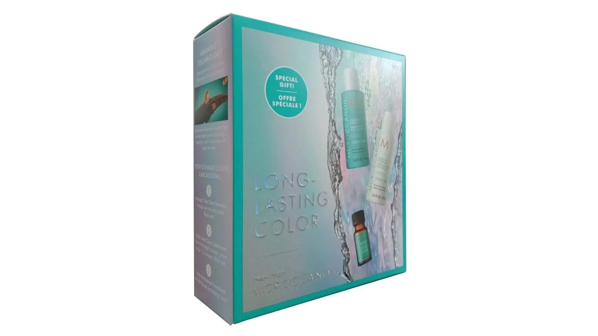 Набор Moroccanoil Long Lasting Color для окрашенных волос: шампунь 70 мл, кондиционер 70 мл, масло 10 мл