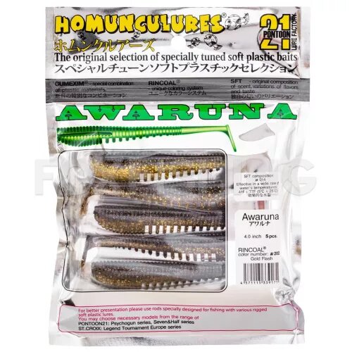 Силиконовая приманка Pontoon 21 Awaruna 4 №202 10см. 5шт.