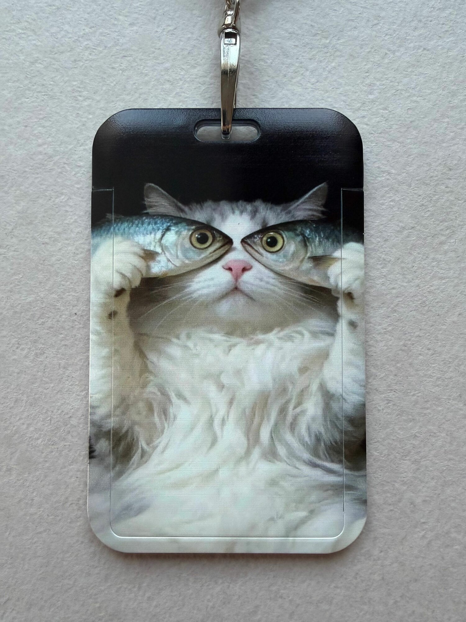 Бейдж для пропуска с рулеткой , Чехол для пропуска с рулеткой Котик