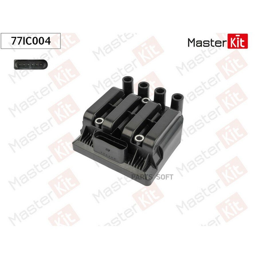 77IC004 MASTERKIT Катушка зажигания VW Bora/Golf- IV 2.0 '98-, SK Octavia-I 2.0 '99- MASTERKIT 77IC004 | цена за 1 шт