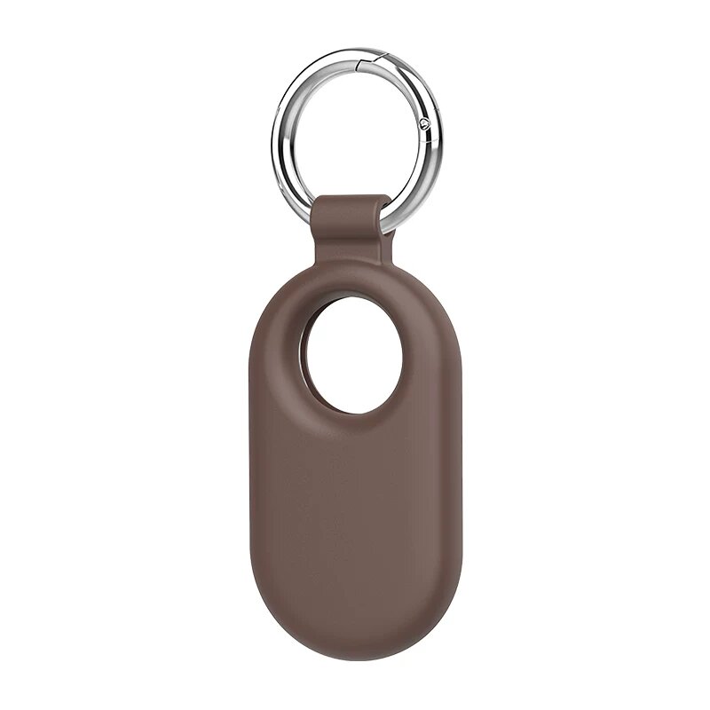 Силиконовый чехол для Samsung Smart Tag 2 в бордовом цвете с крючком для отслеживания, ключей, домашних животных и