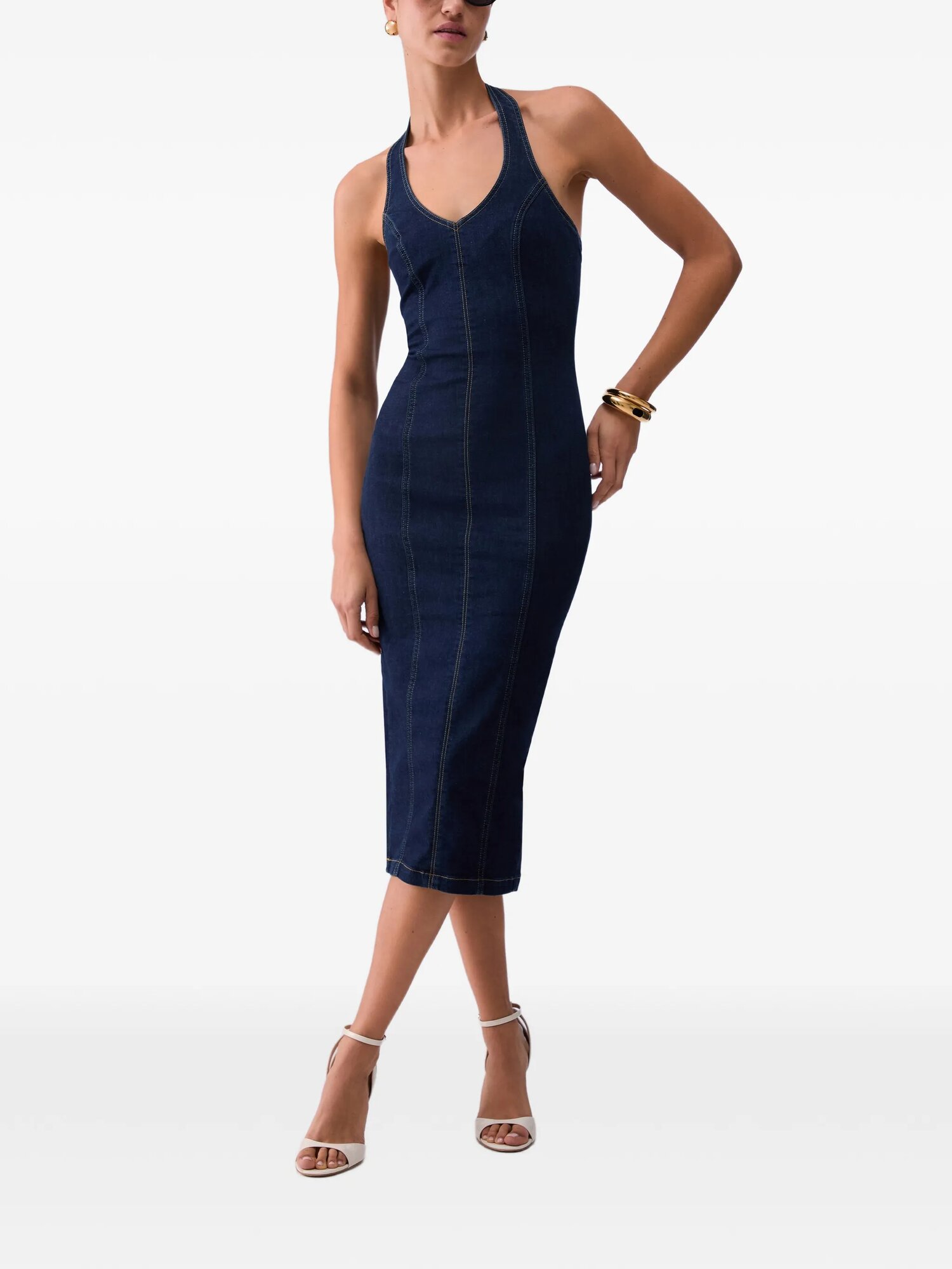 Платье LIU JO Denim midi dress, размер 44, blue — фото 1