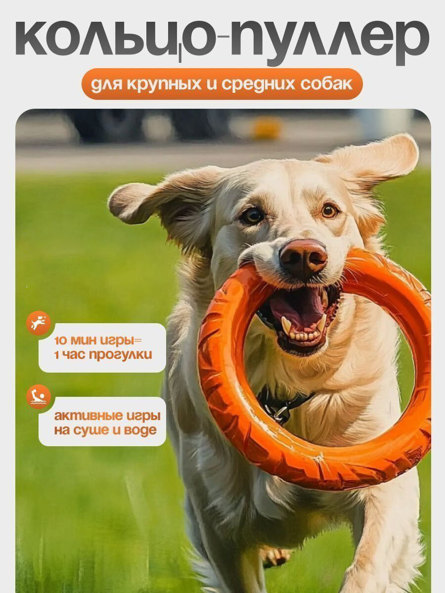 Кольцо-пуллер для собак, 19-29 см, игрушка для собак