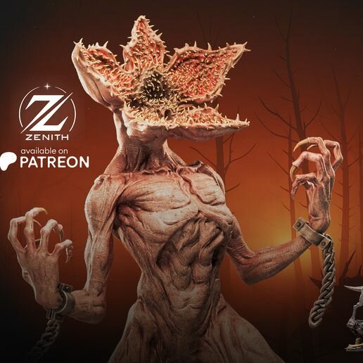 Сборная модель Demogorgon (Stranger Things), 389мм для покраски
