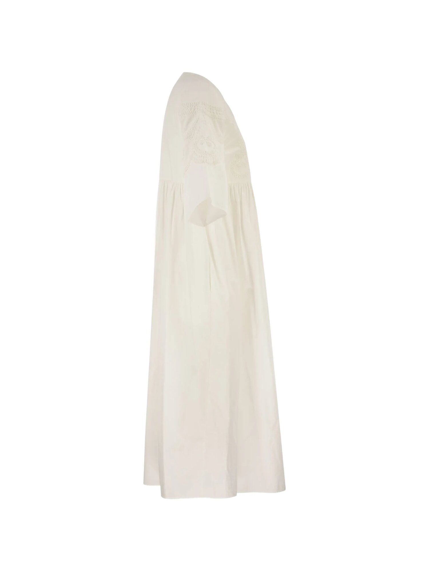 Платье WEEKEND Crew-neck maxi dress, размер 38, бежевый/белый — фото 1