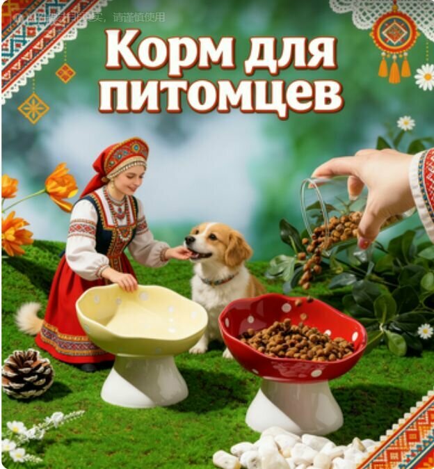 Керамическое ограждение горлышка с высокой ножкой для предотвращения опрокидывания миски для домашних животных