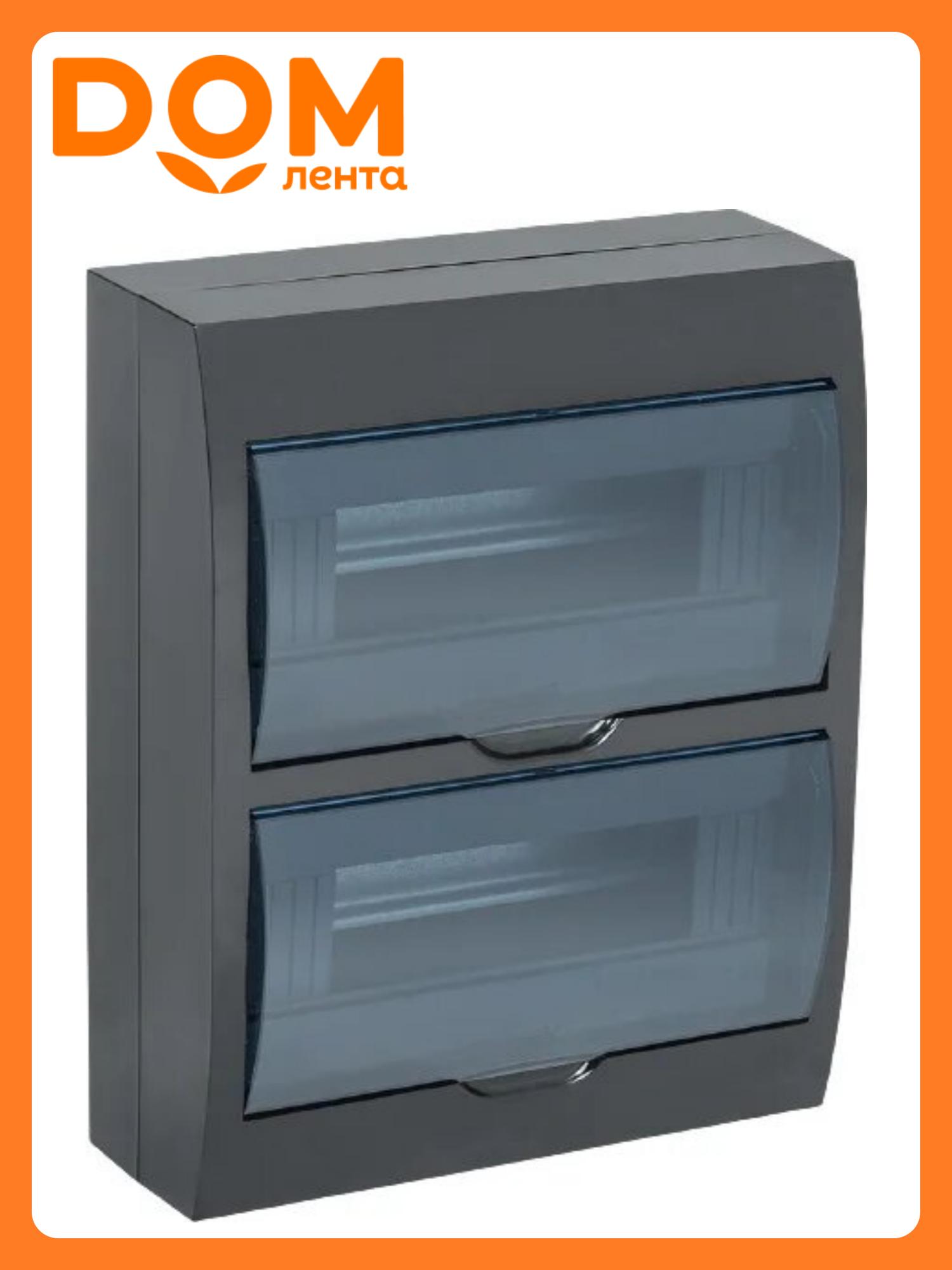 Щит распределительный IEK KREPTA, навесной, пластик, черный, IP41, 24 модуля