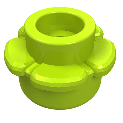 Деталь Lego 24866 Plate, Round 1 x 1 with Flower Edge (5 Petals)