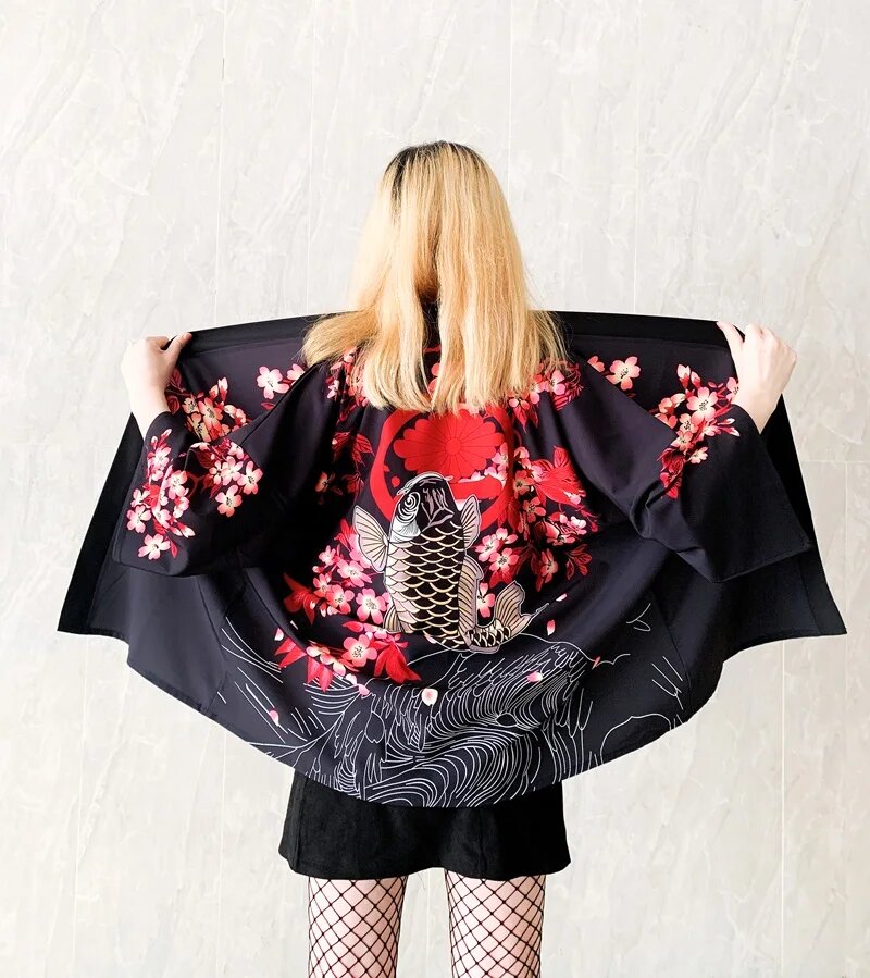 Женское хаори EASTQUEEN Черный, 6