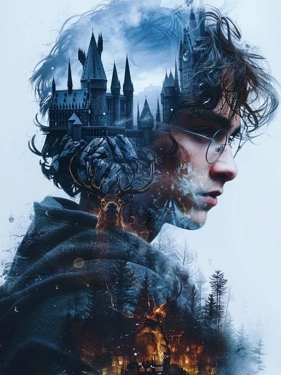Картина по номерам на холсте Гарри Поттер 40*50 см