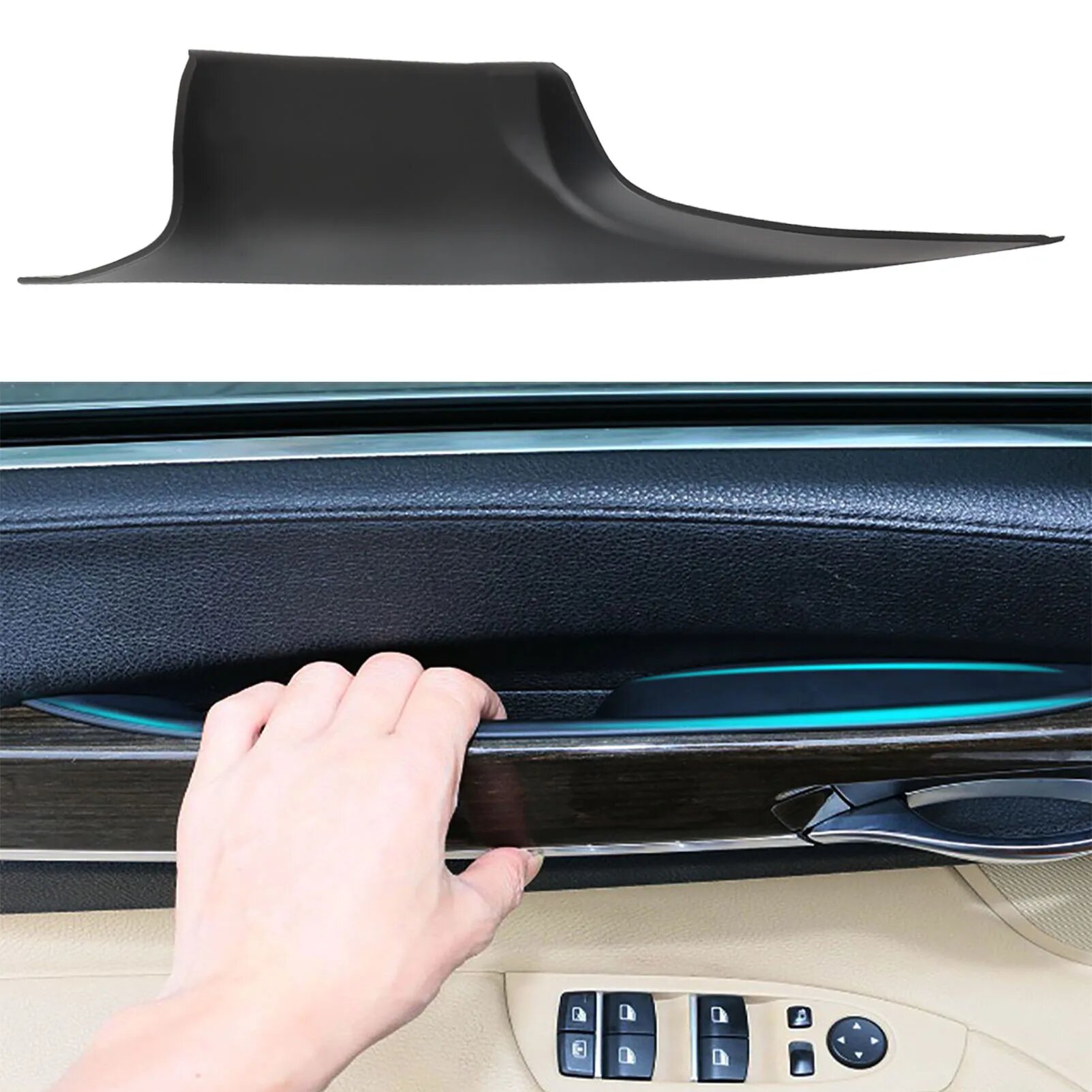 Накладка на ручку двери BMW 7 F01/F02, Front Right, черный