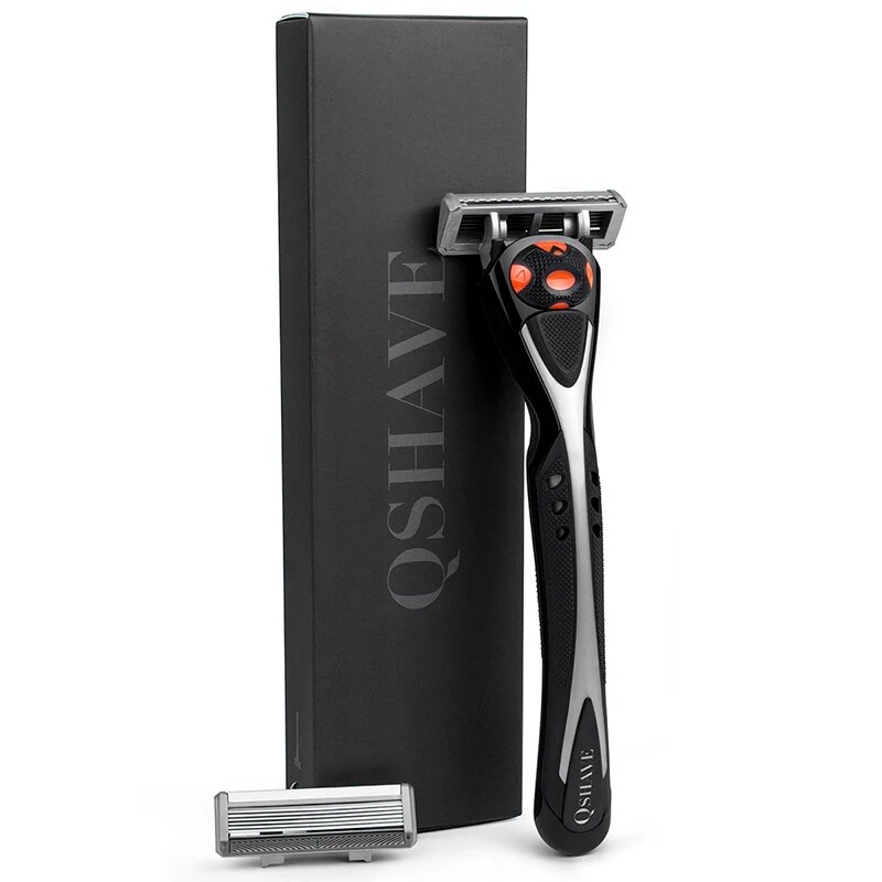 Qshave Black Spider бритва для бритья 6 лезвий