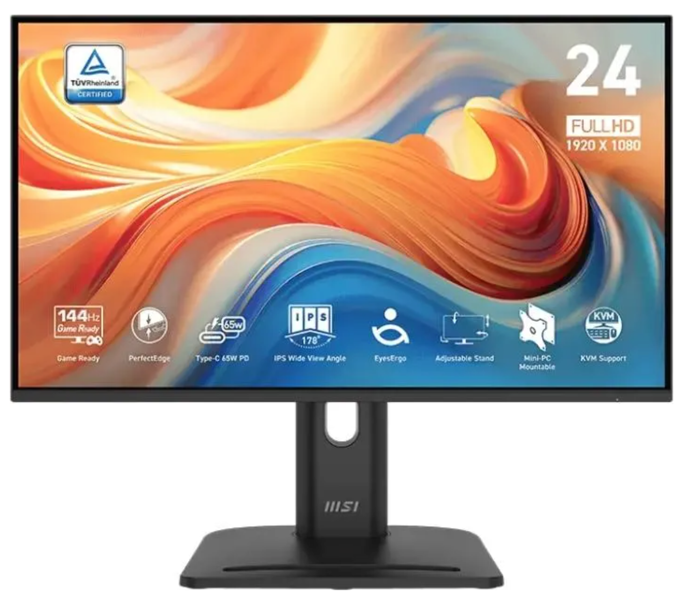 23.8" Монитор MSI Pro MP245PHG E14, 1920x1080, IPS, 144Гц, 1хHDMI, 1хDP, черный