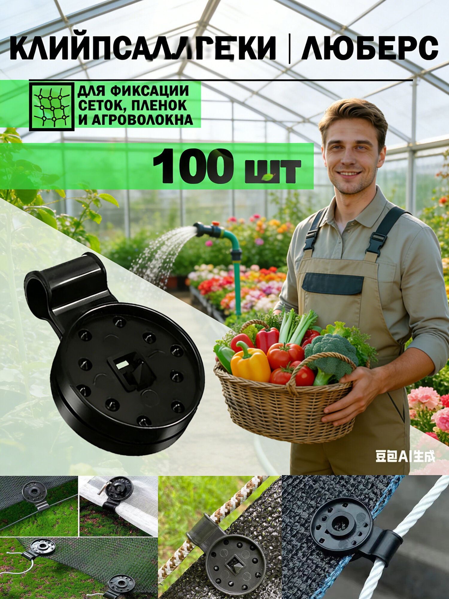 Укрывной материал ABS пластикx0.11 м, 100 г-кв. м, 100 шт
