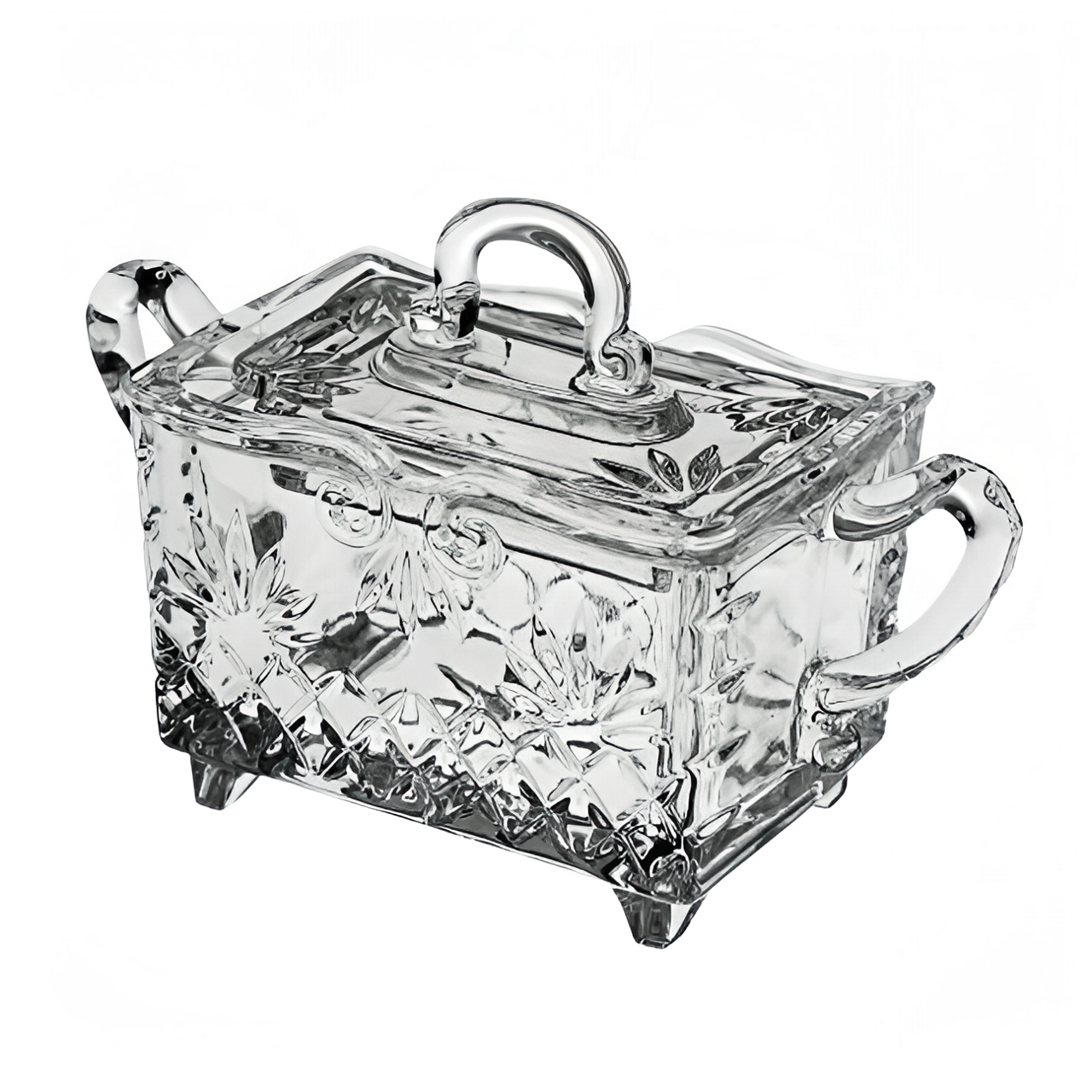 Доза с крышкой "BAROQUE", 14 см, хрусталь, Crystal Bohemia/ БПХ378