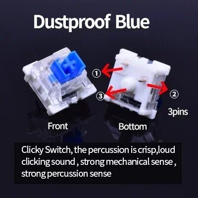 Механические переключатели Outemu Dustproof Blue, 10шт