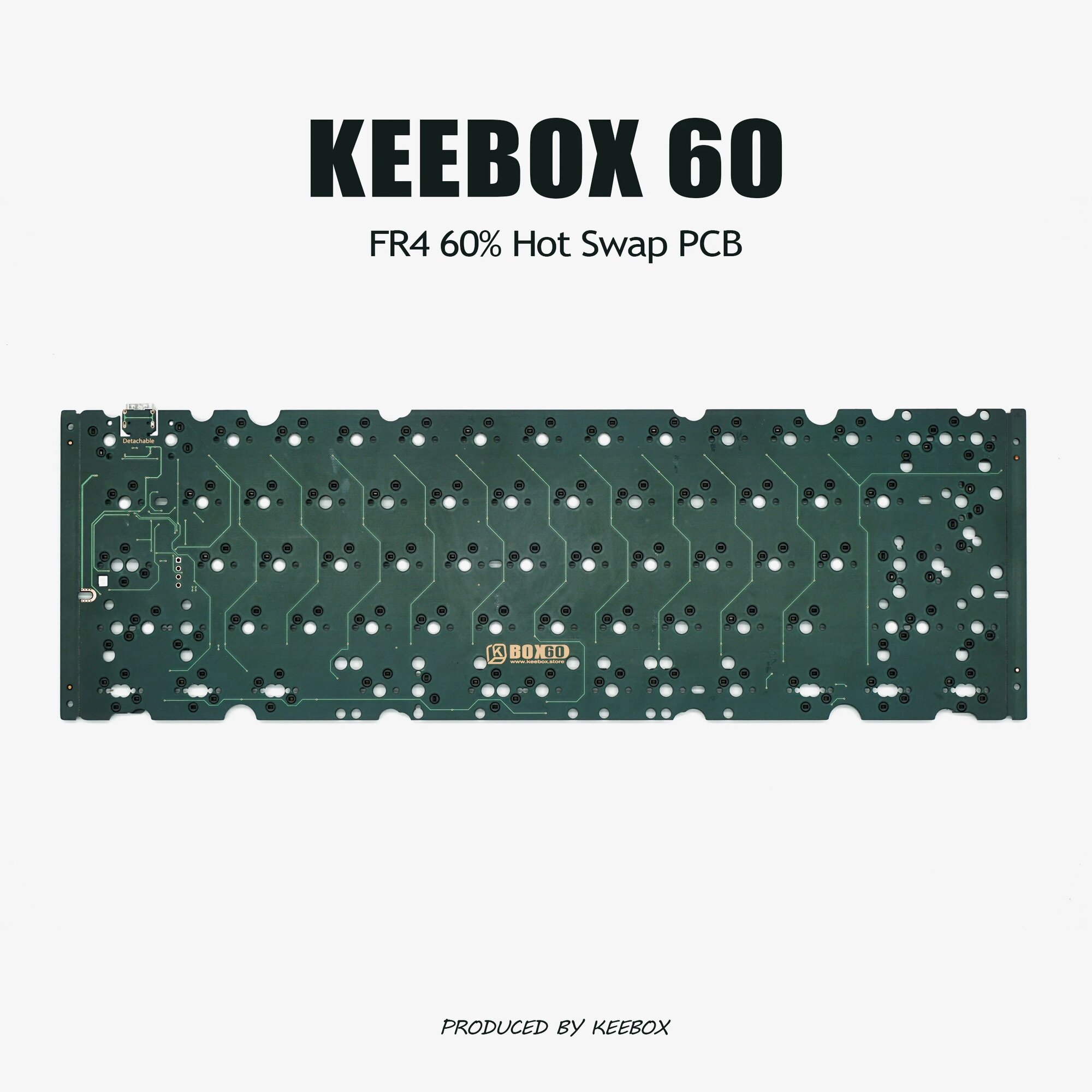 EOENKK Keebox BOX60 DIY PCB механическая клавиатура для GH60 Бежевый, FR4