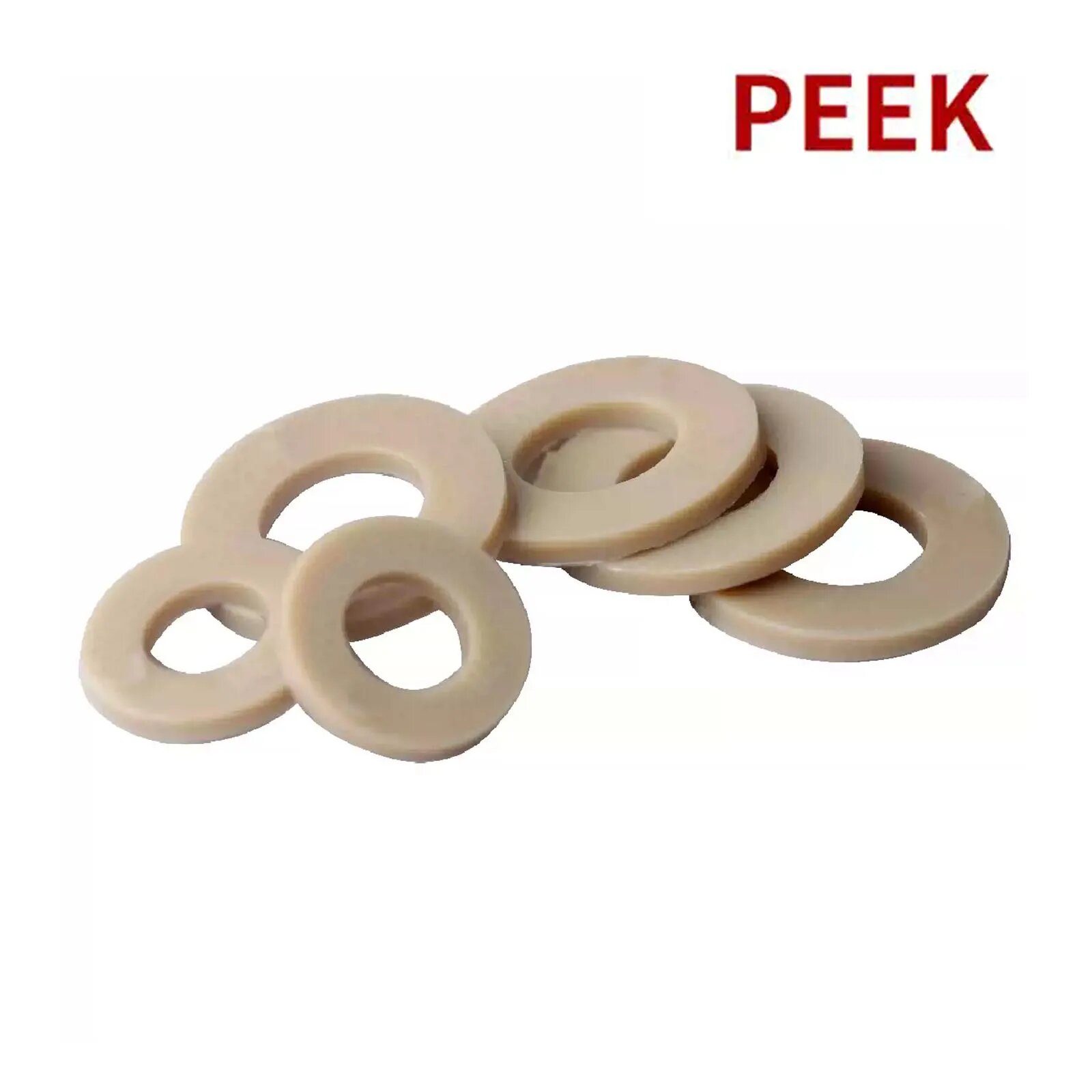 TINGGOO высокопрочные термостойкие плоские шайбы DIN125 из PEEK M2-M16 M2 (2.2x5x0.8)