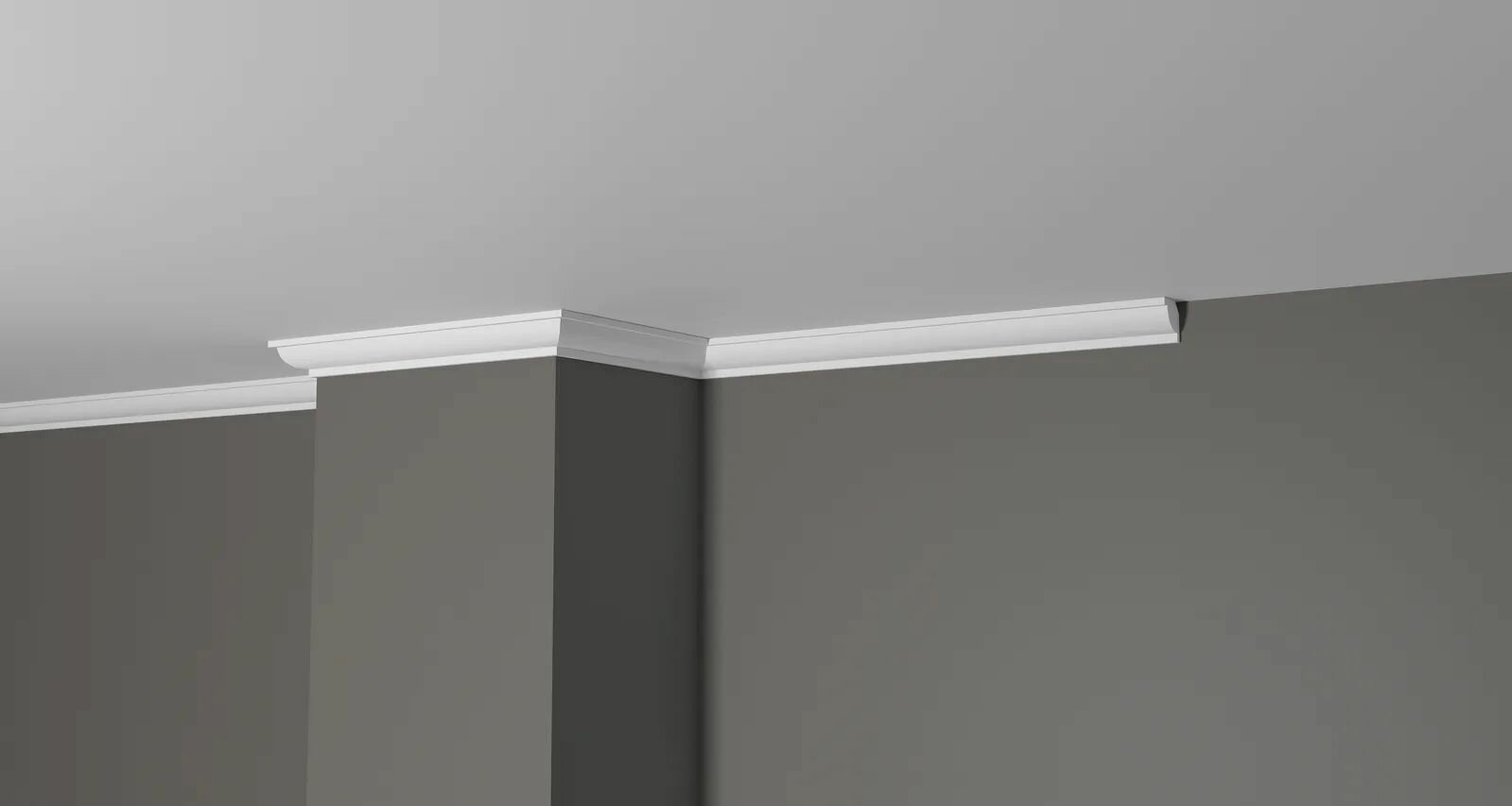 Карниз Decor-Dizayn DD38 Белая Лепнина Д2000хВ20хТ20 / Декор Дизайн