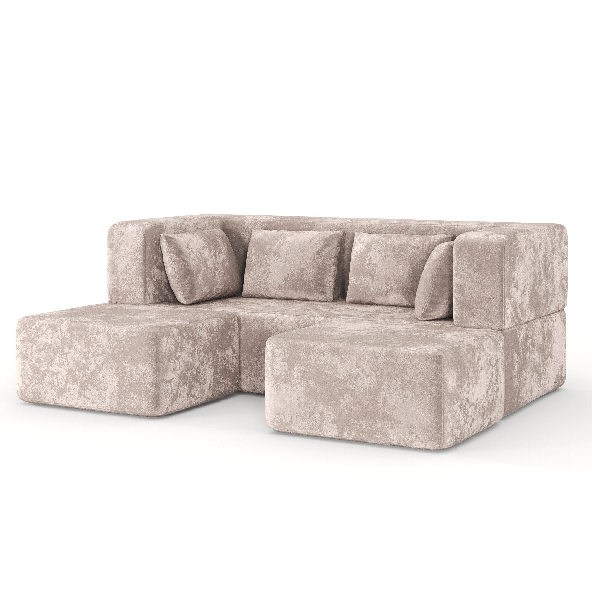 Модульный диван Soft Rest, бескаркасный, микровелюровая обивка