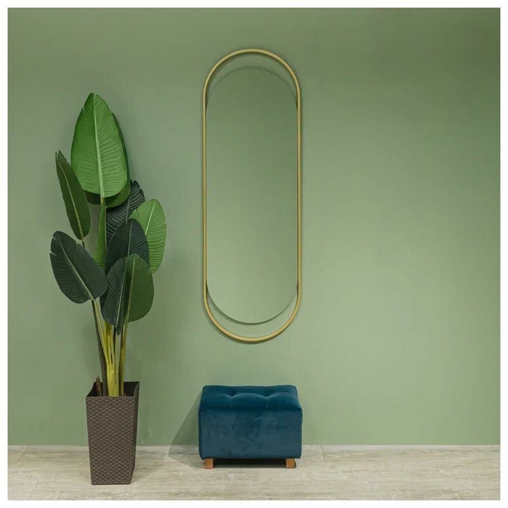 Зеркало Silver Mirrors Alba 500х1500 (металлическая рама, цвет золото)