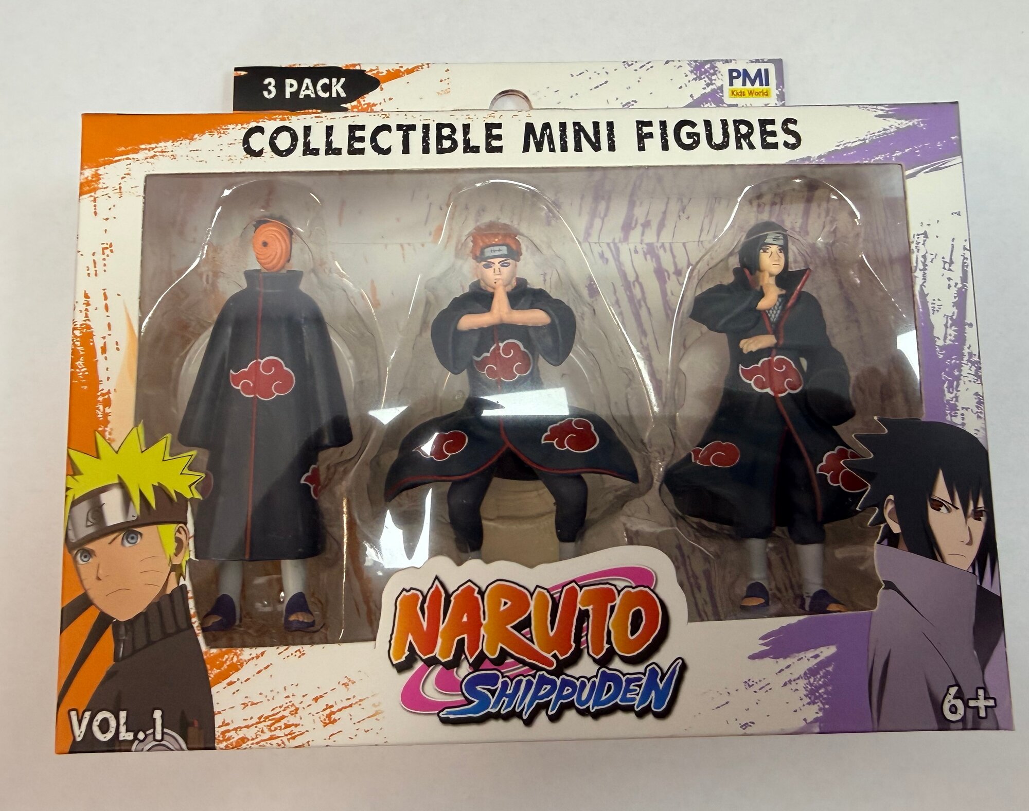 Набор фигурок PMI Naruto 3шт 1 pack NSH2021, пластик, от 3х лет