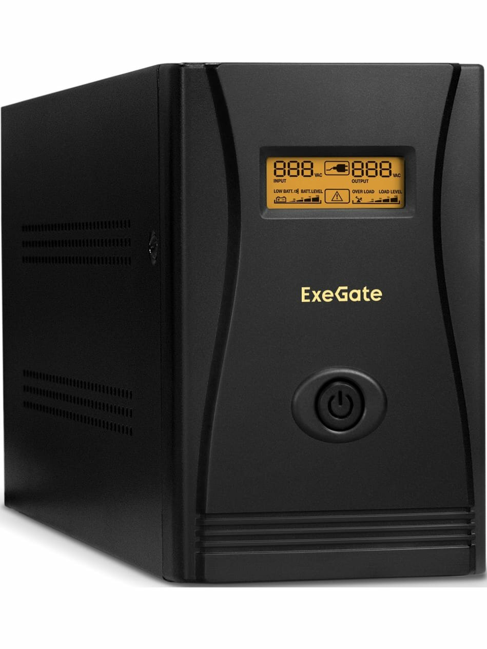Exegate EP285531RUS ИБП ExeGate SpecialPro Smart LLB-2200. LCD. AVR. EURO. RJ. USB <2200VA/1300W, LCD, AVR, 4 евророзетки, RJ45/11, USB, Black>