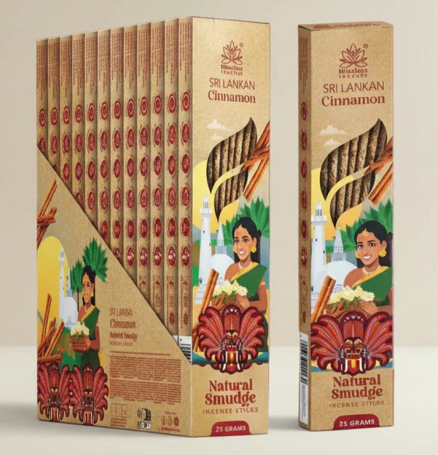 Корица Шриланки арномапалочки Хималая Himalaya Srilankan Cinnamon Smudge Incense Sticks 2 кор по 15 шт.