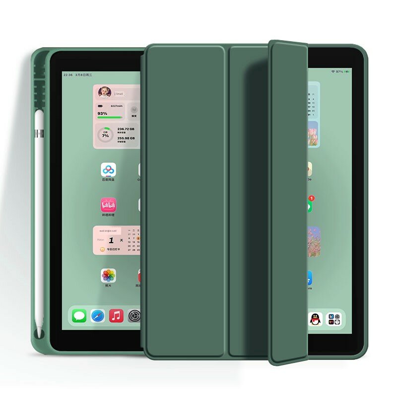 Чехол для Apple iPad 2025, iPad 9, iPad 8/7 с отсеком для стилуса, iPad Pro 2022, iPad 10-го поколения, iPad 5, iPad