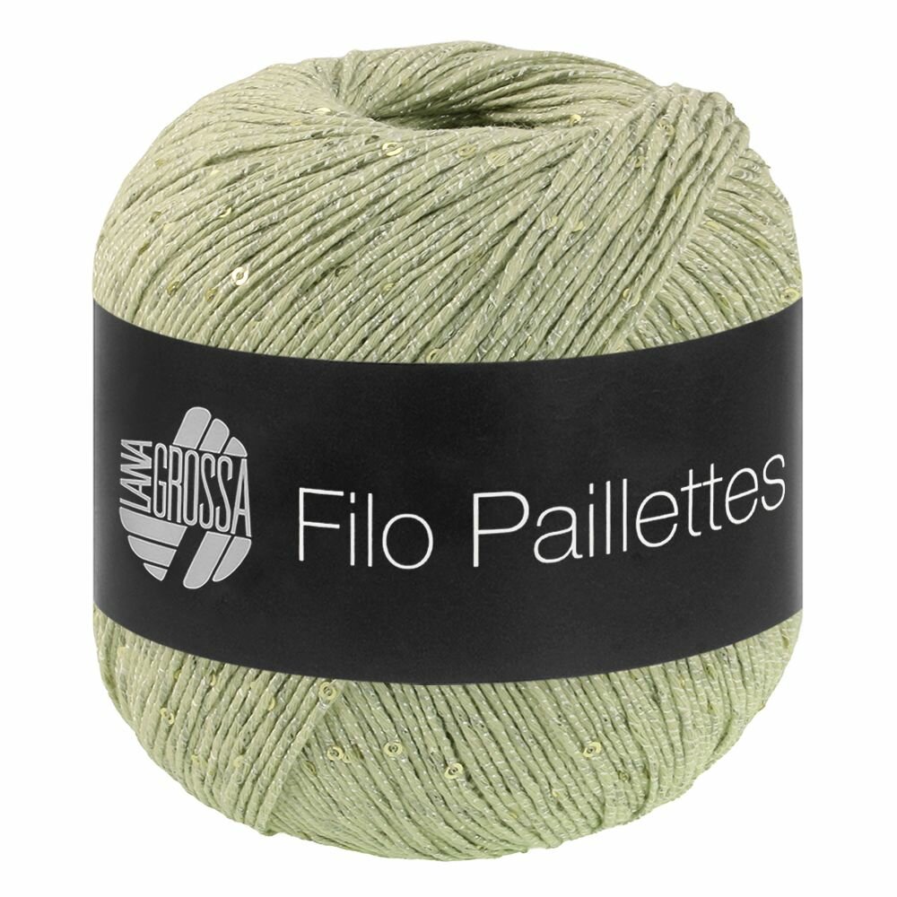 Пряжа для вязания Lana Grossa Filo Paillettes (12 Limette) 4 мотка по 50 г/155 м